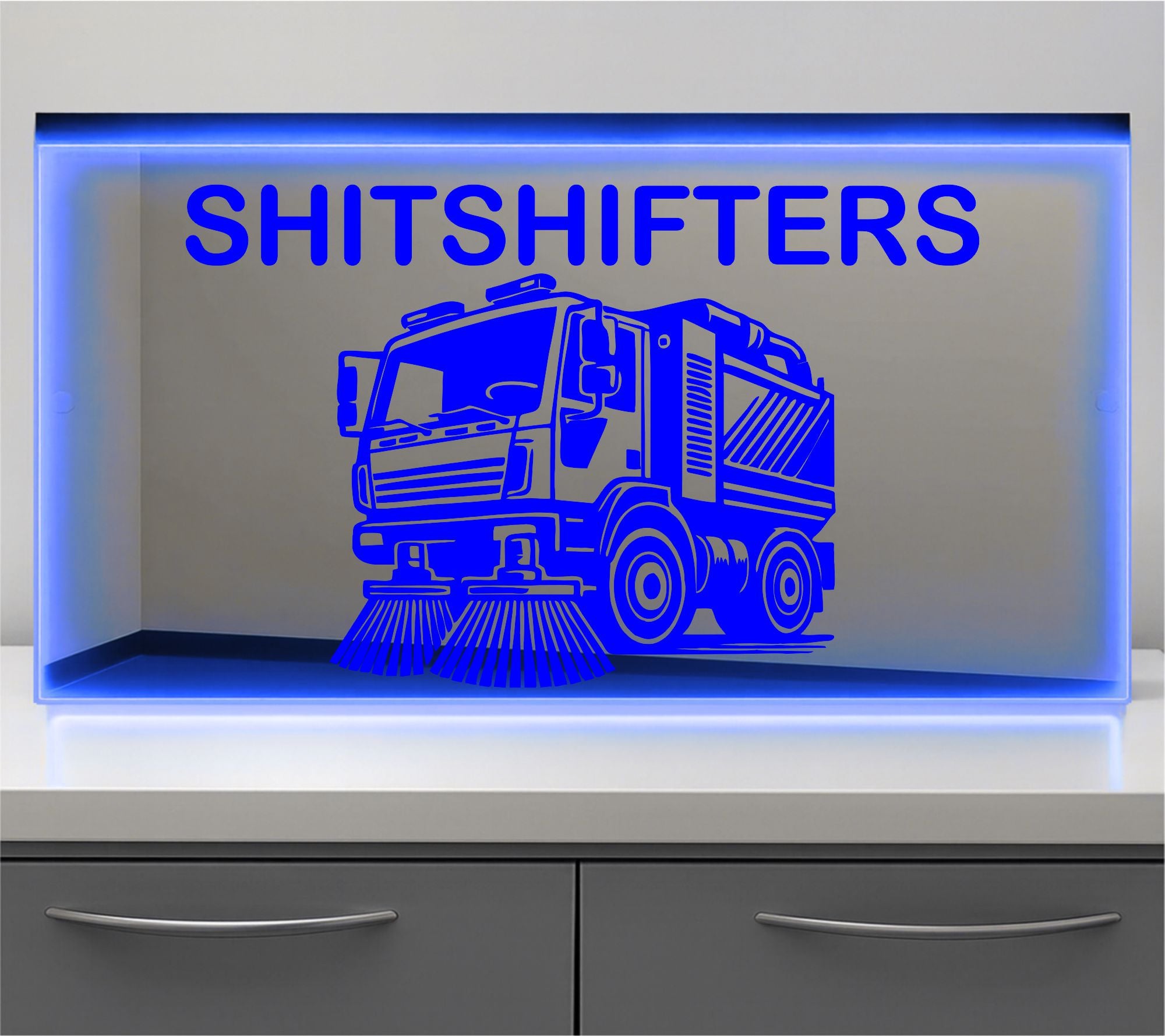 Sweeper any text Bulkhead LED Mirror Light – Customisable RGB Display ...