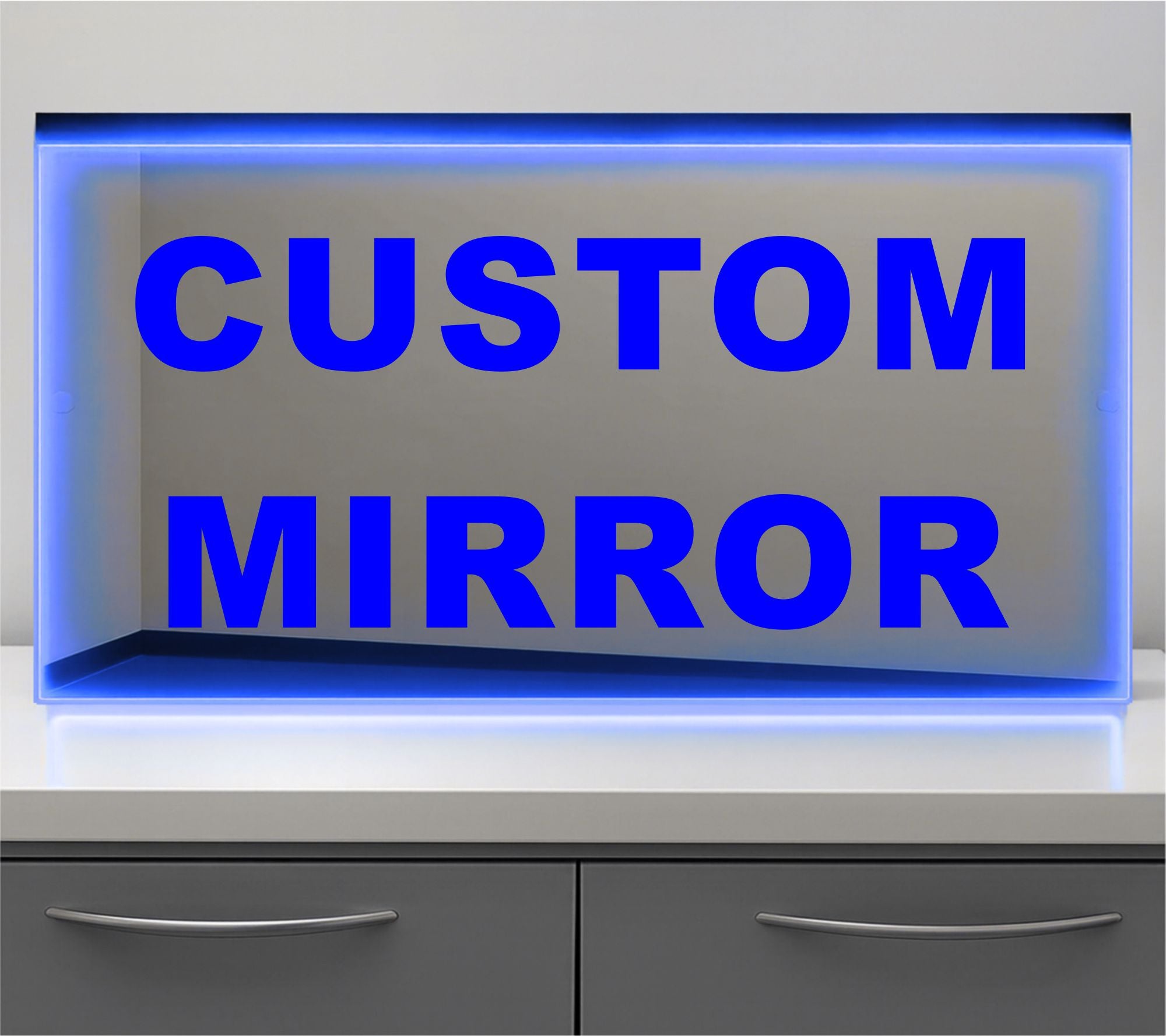 Custom mirror Bulkhead LED Mirror Light – Customisable RGB Display ...